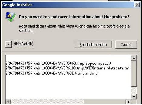 Google installer has stopped working - Techyv.com